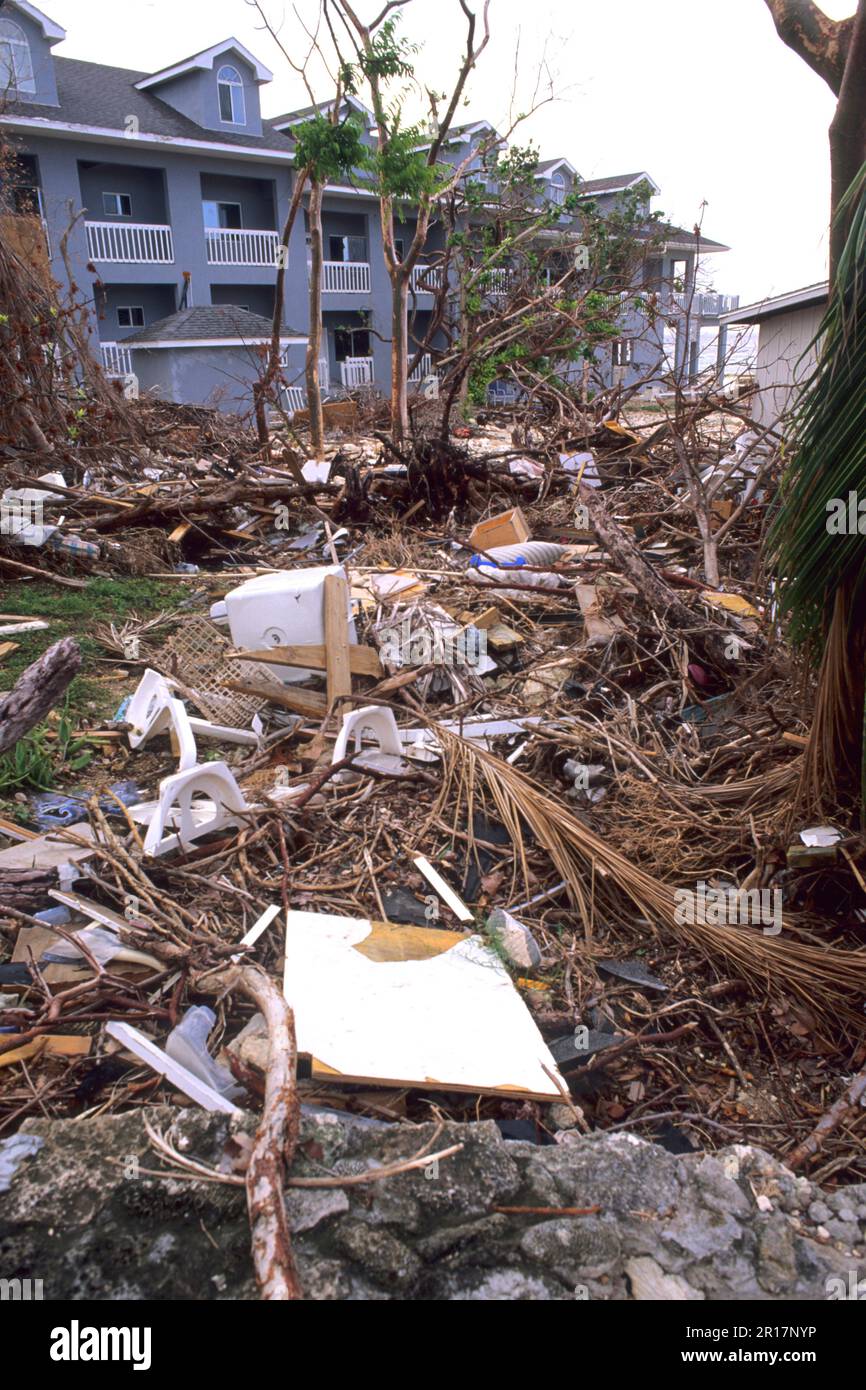 Hurricane Damage from 2004 hurricane Ivan on Grand Cayman Island Stock ...