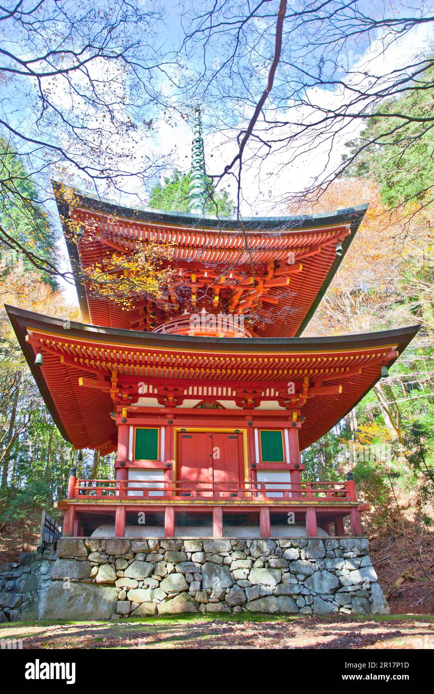 Konpon-nyoho-Tower of the Hieizan Enryaku-ji Temple Yokawa Stock Photo ...