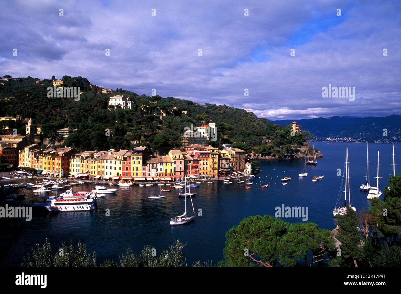 Beautiful Scene of Harbor in Portofino Italy from Above Stock Photo - Alamy
