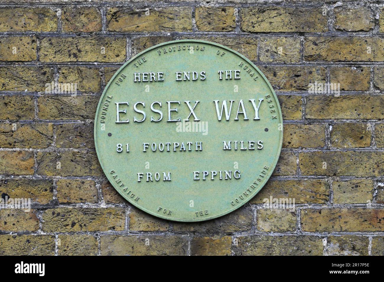 The Essex Way footpath sign on the High Lighthouse, Harwich town ...