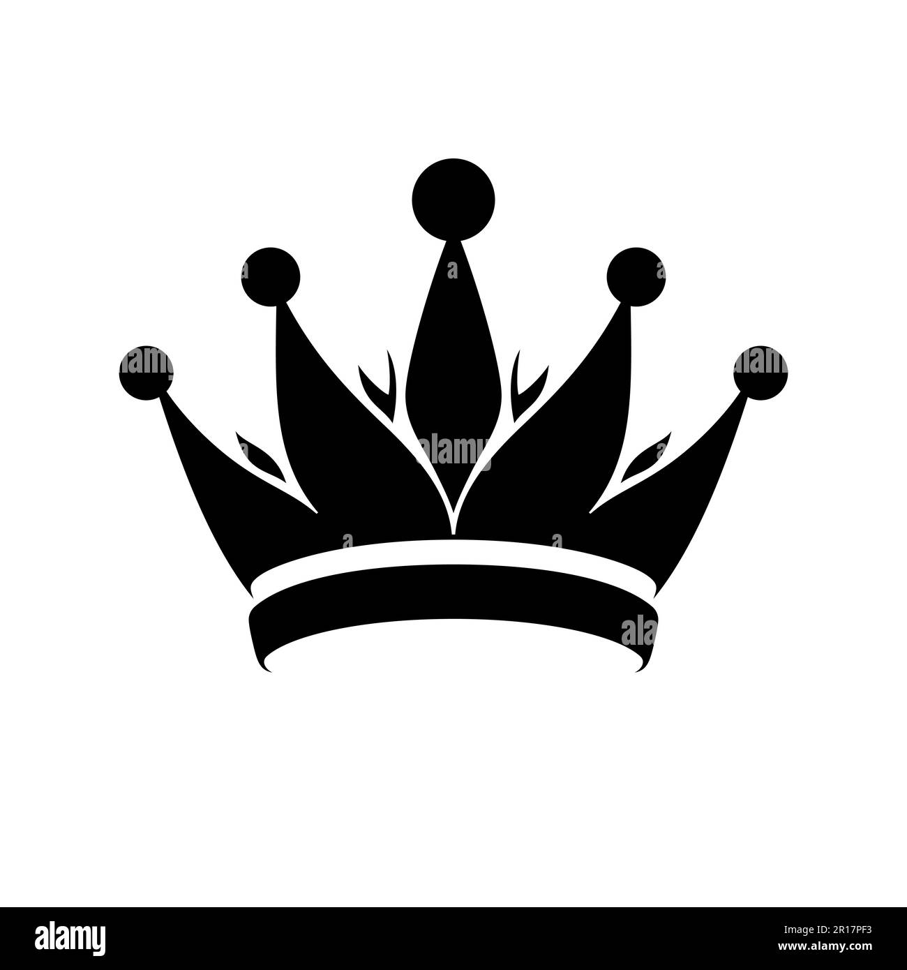 Crown icon. Black king crown symbol. Isolated crown icon. Vector ...