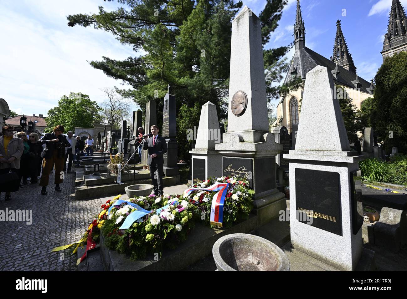Prague, Czech Republic. 12th May, 2023. Commemorative event at Vysehrad ...