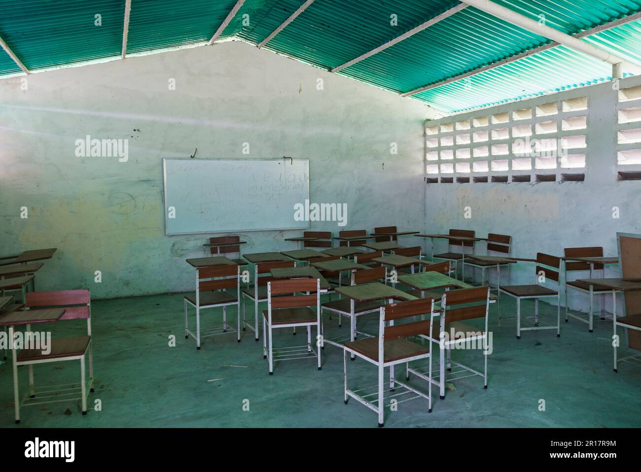 Empty classroom in school, Orinoco Delta, Venezuela Stock Photo - Alamy