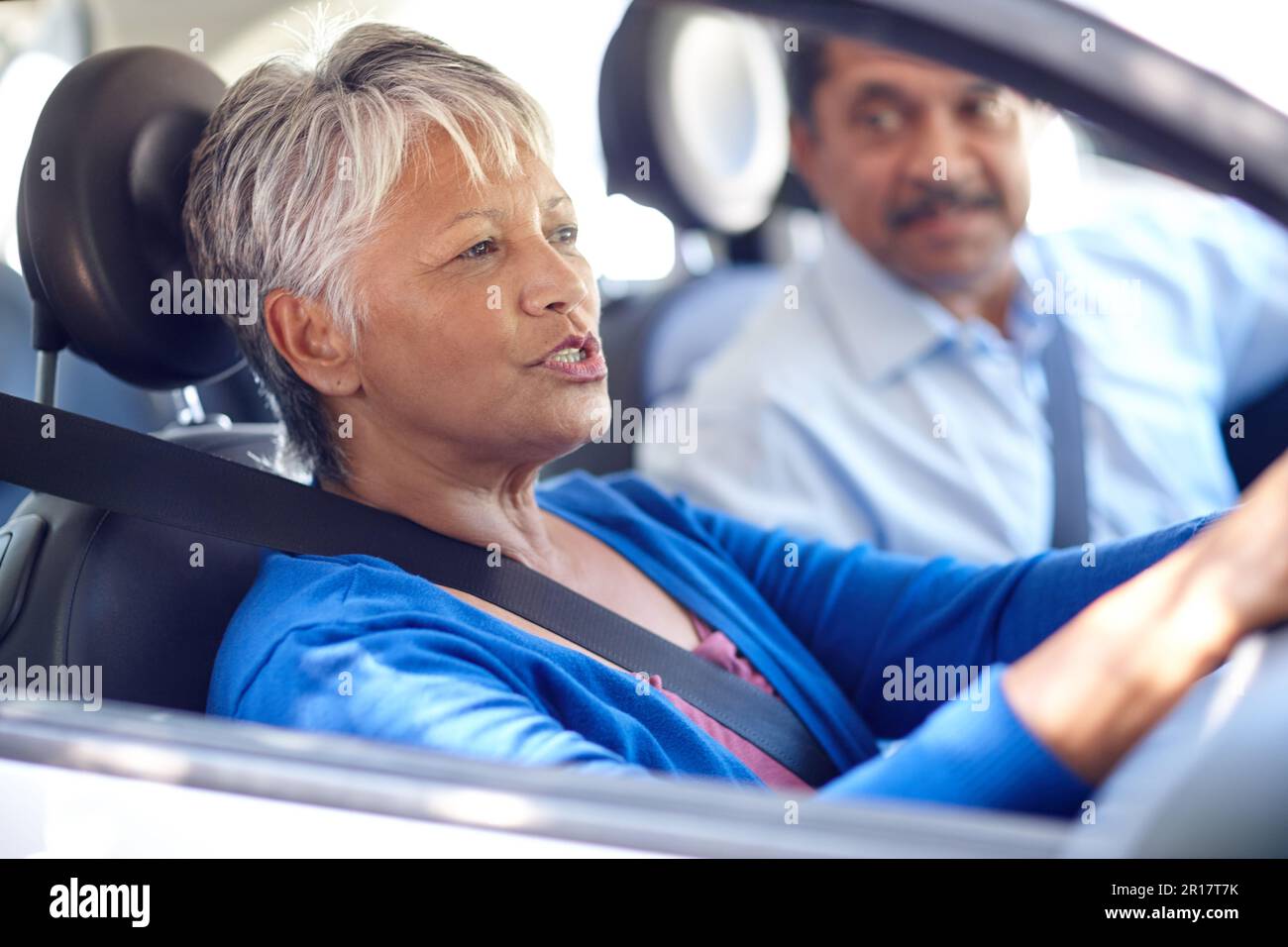 Mature senior seniors couple driving hi-res stock photography and ...