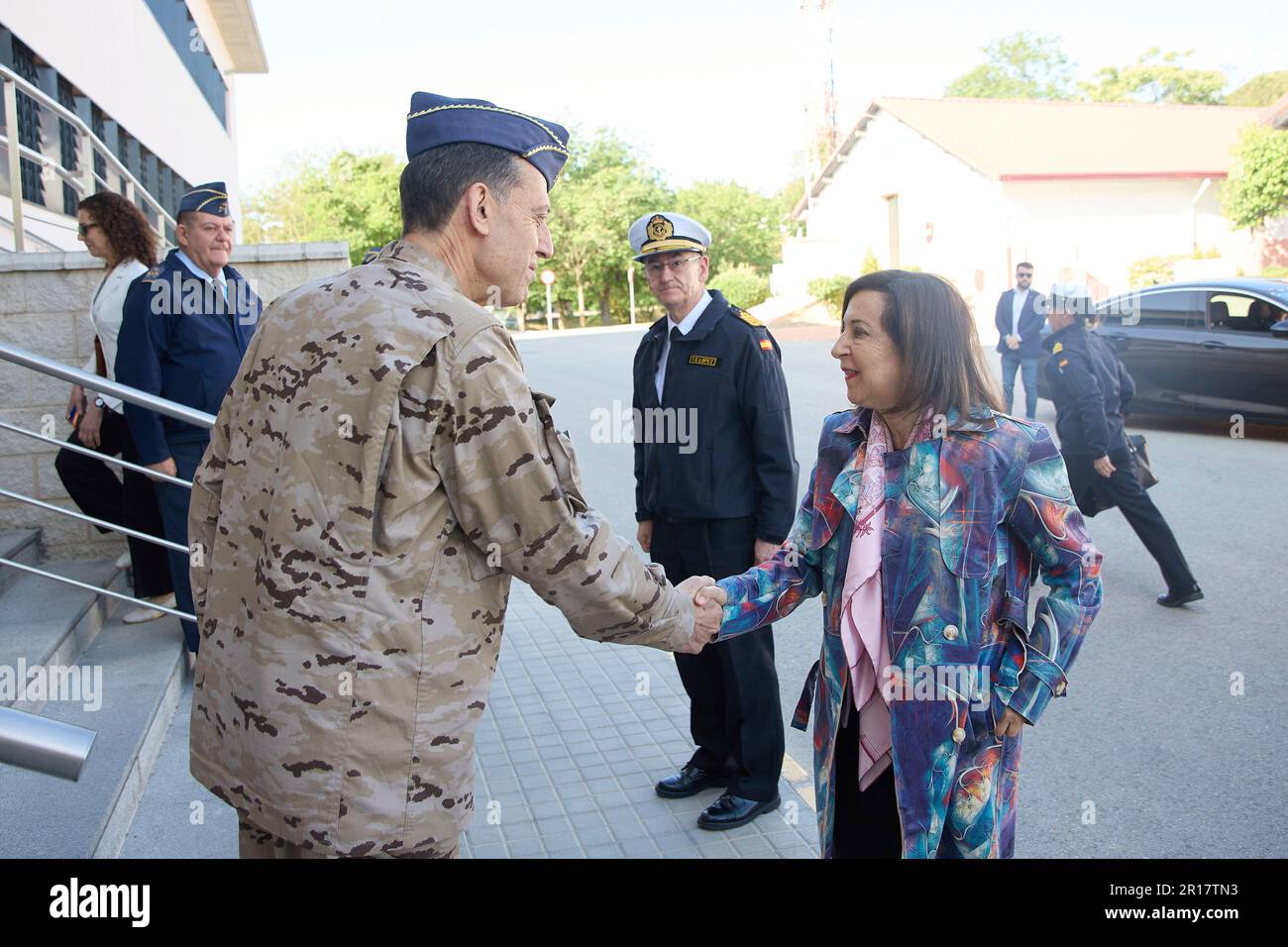 Defense Minister Margarita Robles greets Operations Command Commander ...