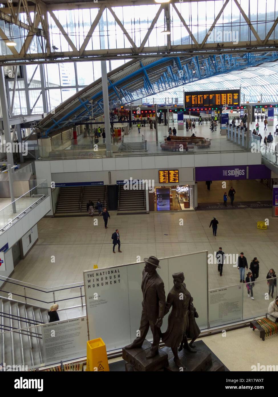 Waterloo transport hub railway station architecture and trains , London ...