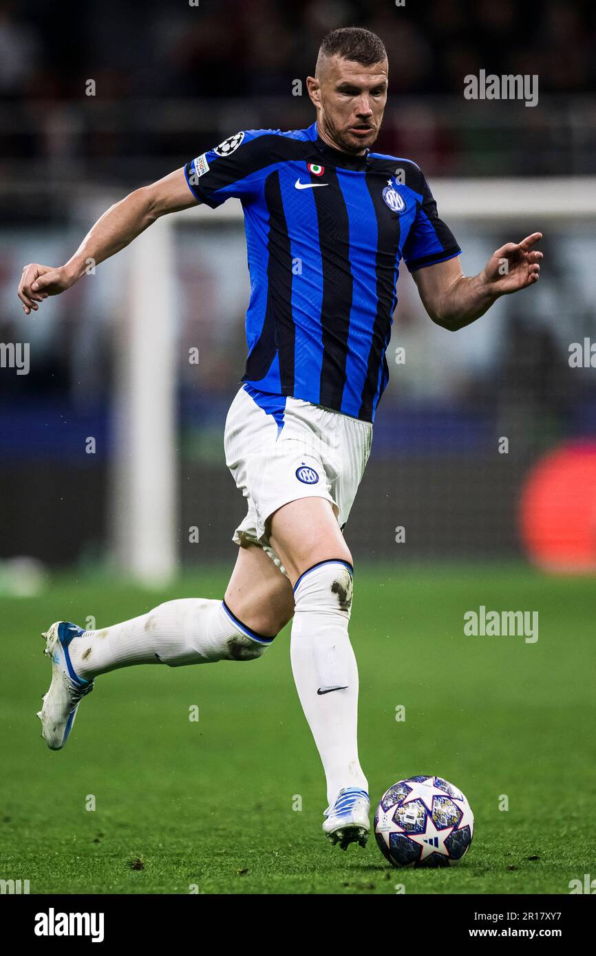 Milan, Italy. 10 May 2023. Edin Dzeko of FC Internazionale gestures ...
