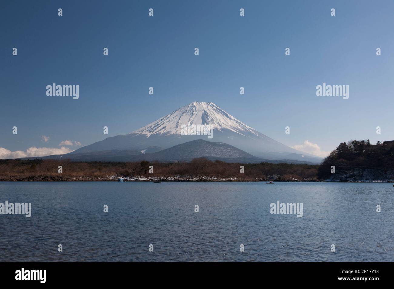 Lake Shoji-Ko and Mt. Fuji Stock Photo - Alamy
