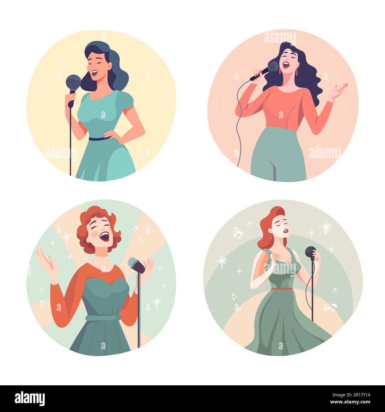 Beautiful vocalist Stock Vector Images - Alamy