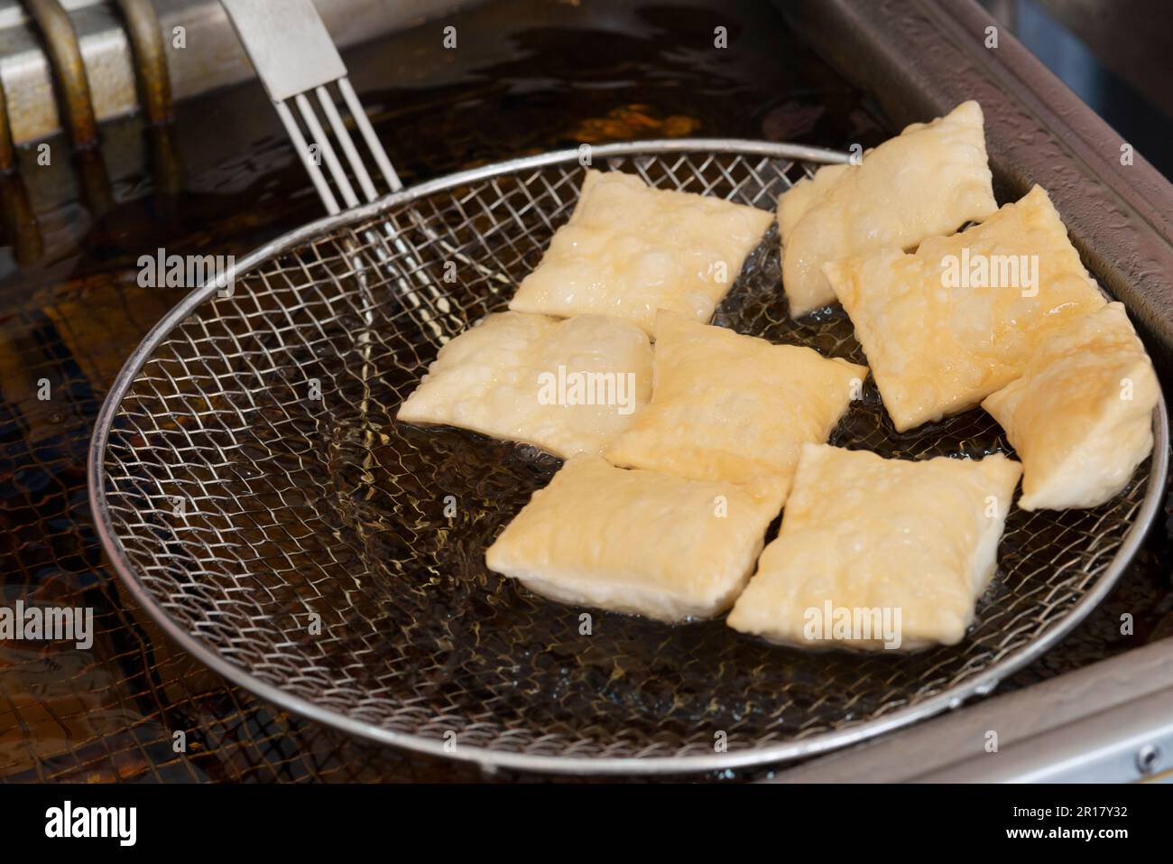 Italy, Street Food Festival, Preparation Deep Fried Bread Called Gnocco ...