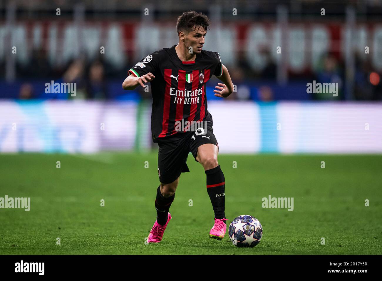 Milan, Italy. 10 May 2023. Brahim Diaz of AC Milan in action during the ...