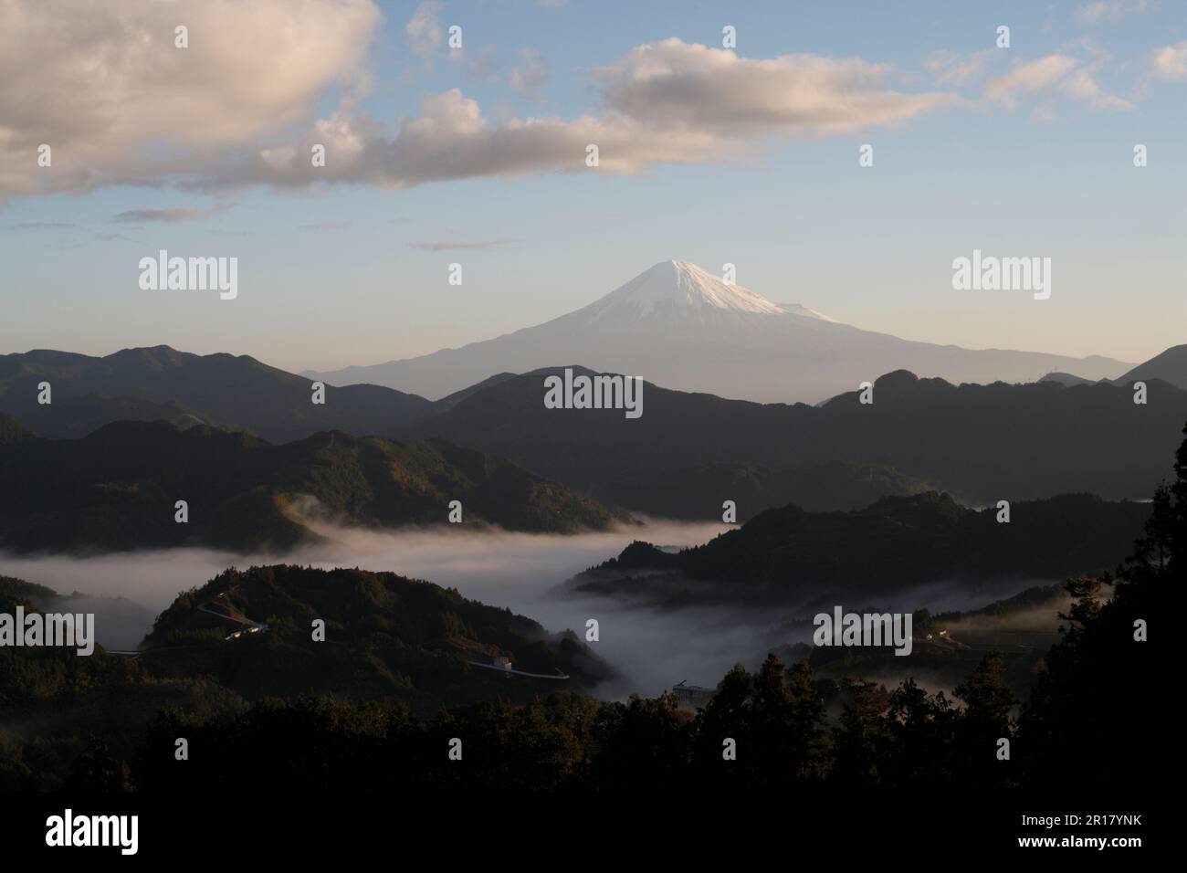 Mt. Fuji in dawn from Shimizuyoshihara Stock Photo - Alamy