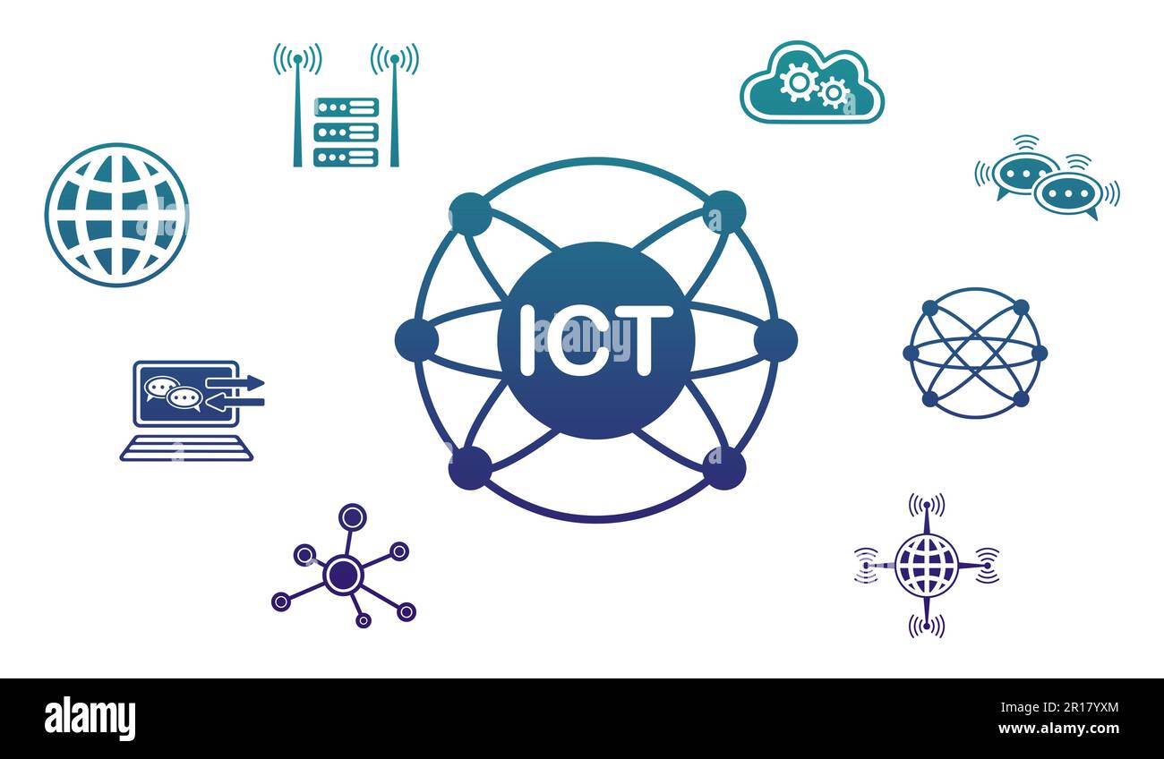 Illustration of an ict concept Stock Photo - Alamy