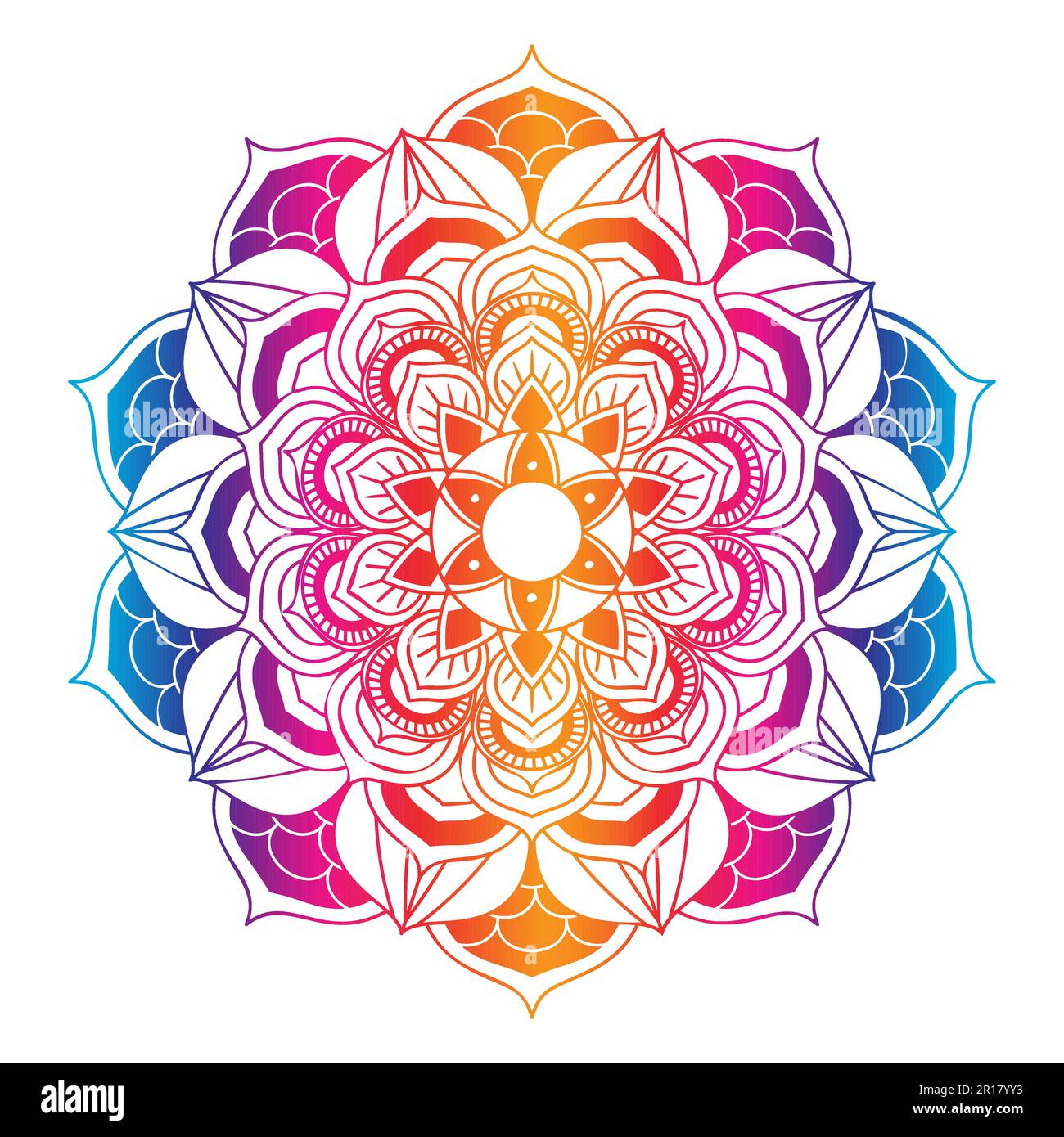 Rainbow mandala Stock Vector Images - Alamy