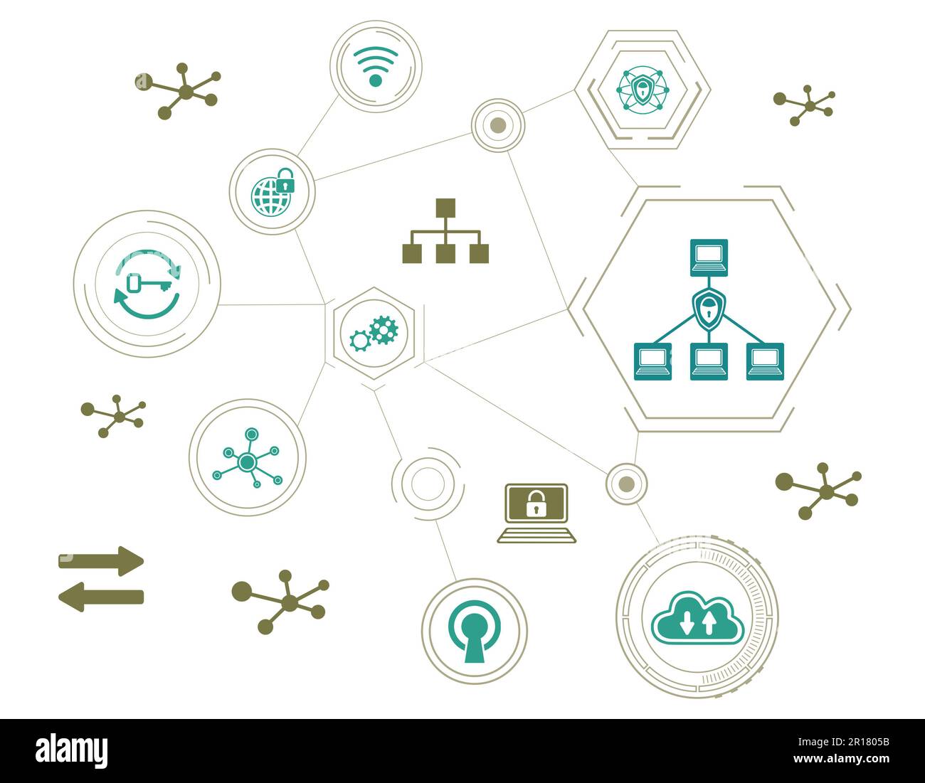 Server data vpn icon Cut Out Stock Images & Pictures - Alamy