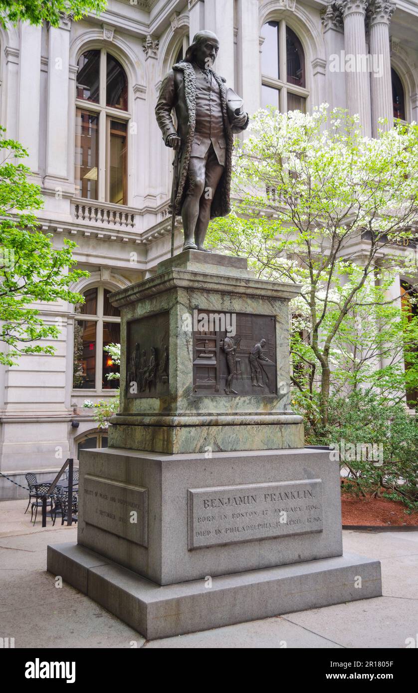 Old City Hall, Historical landmark in Boston, Massachusetts Stock Photo ...