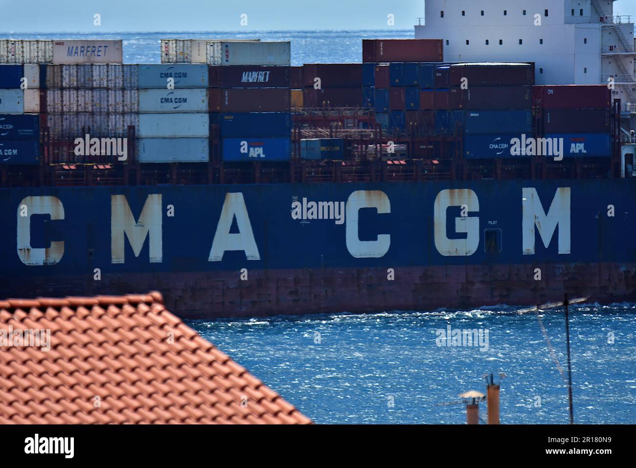Marseille, France. 11th May, 2023. Container ship Alexis arrives at the ...