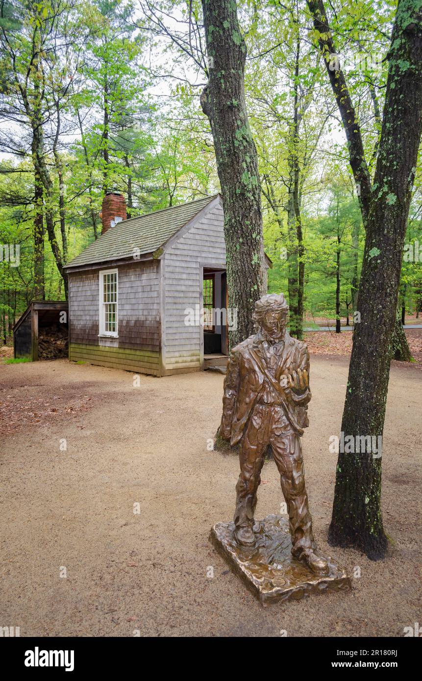Henry david thoreau's cabin walden pond hi-res stock photography and ...