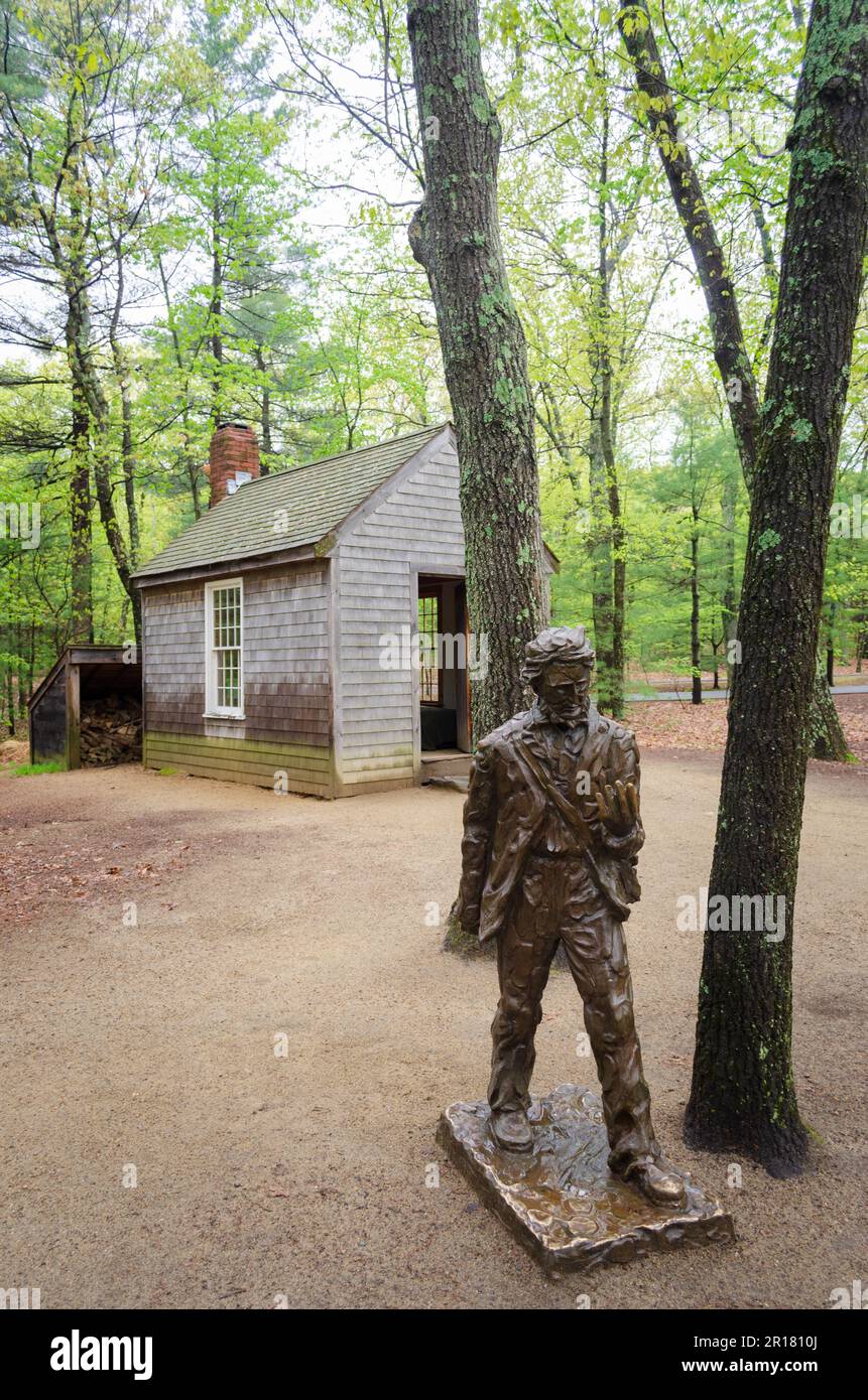 Henry david thoreau's cabin walden pond hi-res stock photography and ...