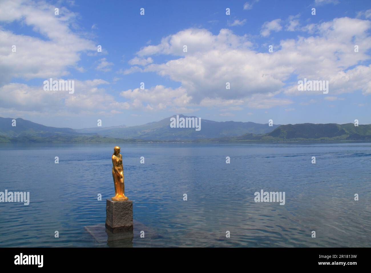 Statue of Tatsuko at Lake Tazawa Stock Photo - Alamy