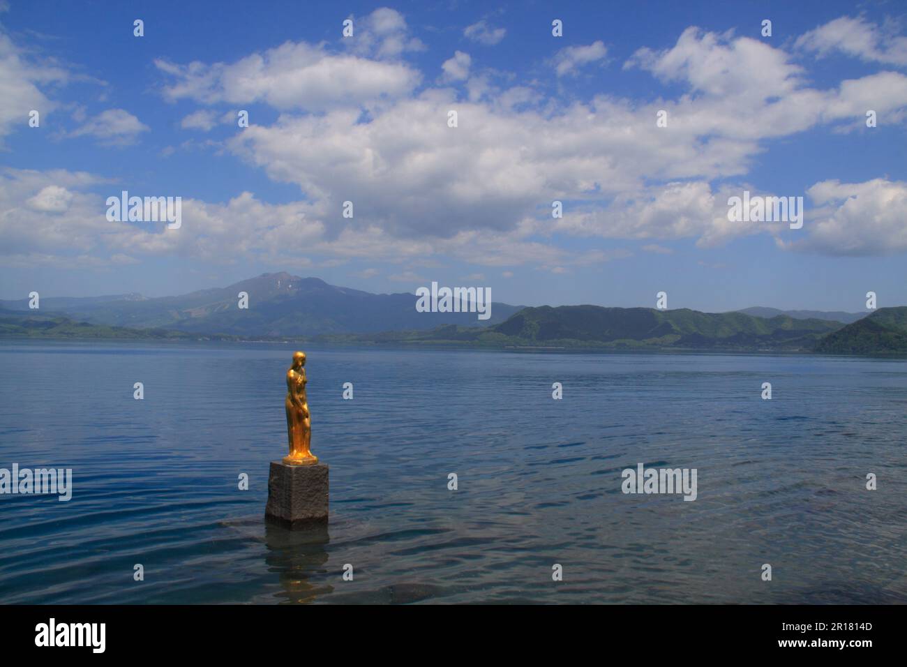 Statue of Tatsuko at Lake Tazawa Stock Photo - Alamy