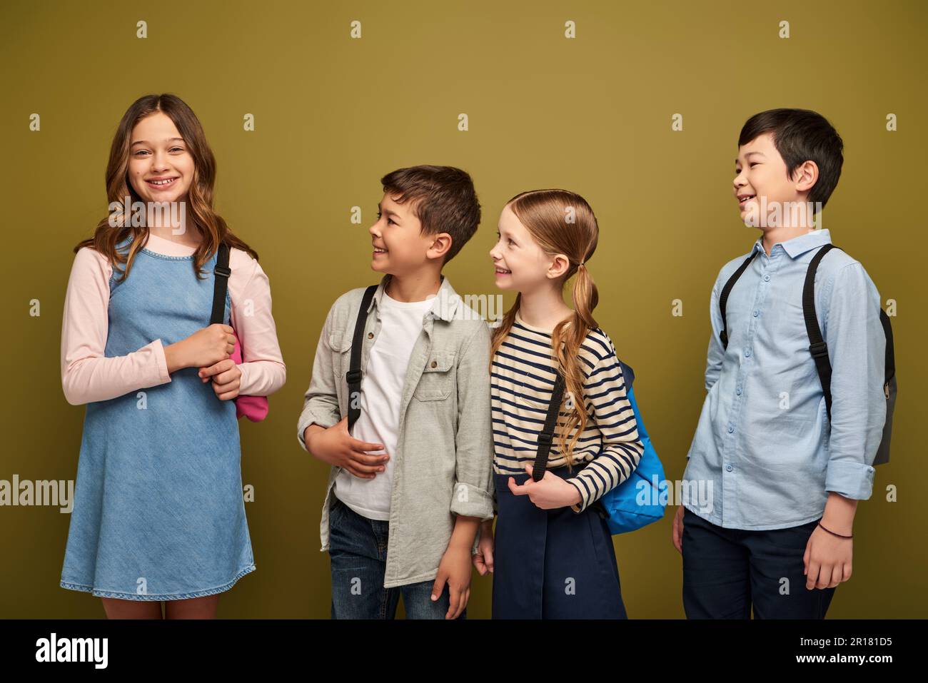 Positive preteen kids in hi-res stock photography and images - Alamy