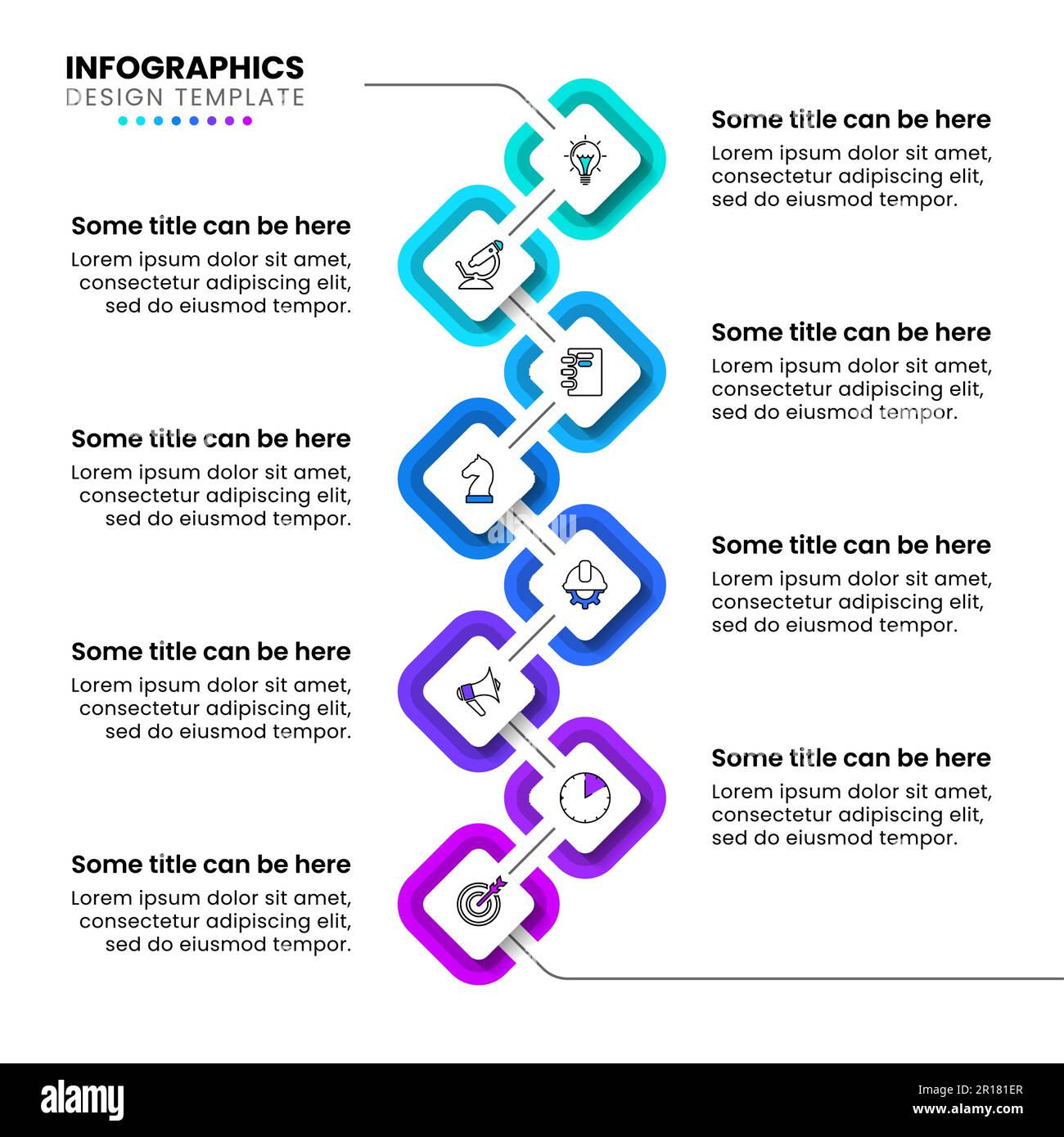 Infographic template with icons and 8 options or steps. Vertical ...