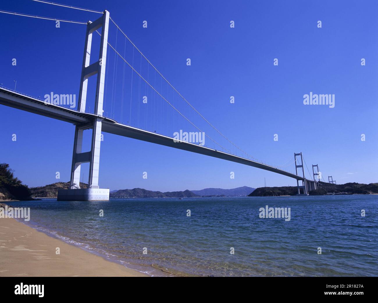 Kurushima Kaikyo Bridge, Nishiseto Expressway Stock Photo - Alamy