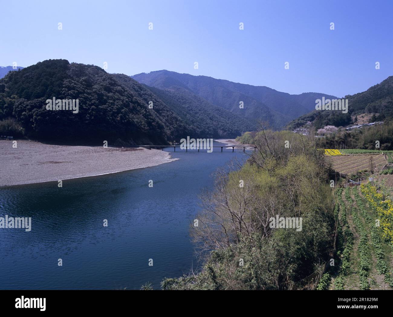 Iwama Chinkabashi Bridge, Shimanto River Stock Photo - Alamy