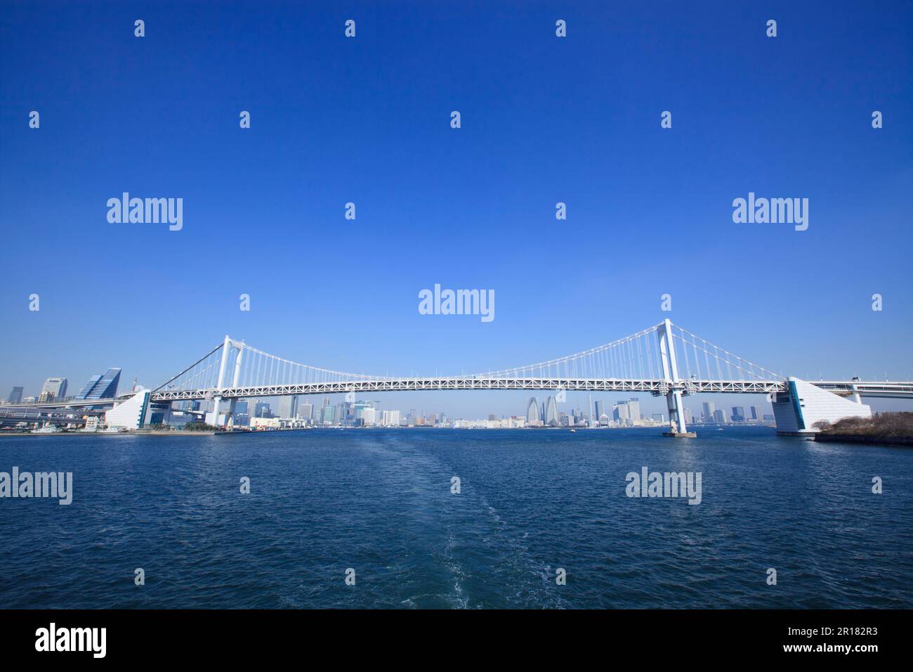 The port of Tokyo and Rainbow Bridge Stock Photo - Alamy