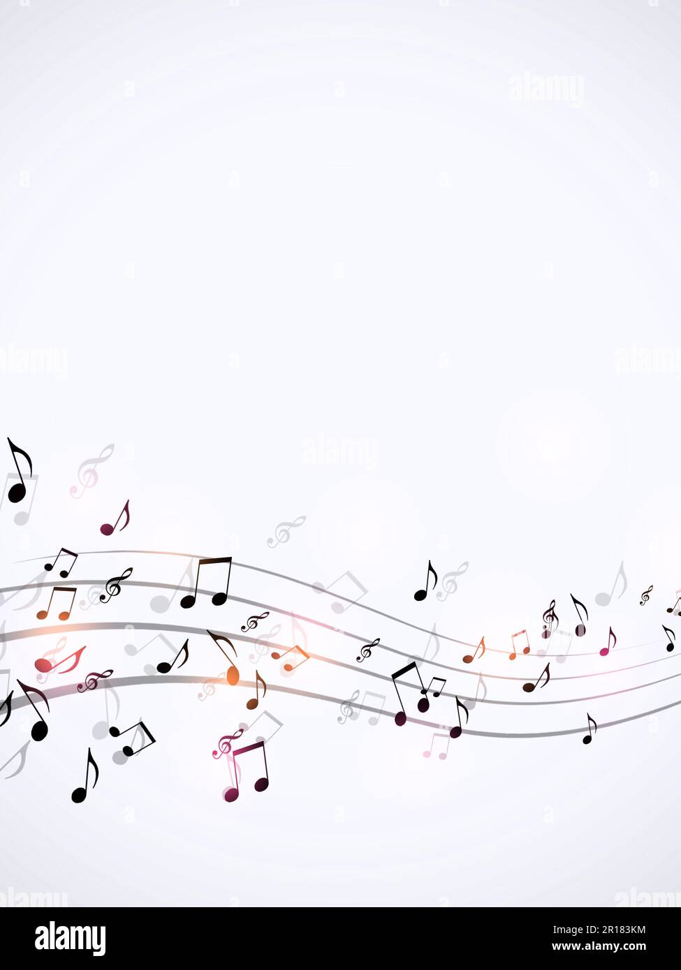 classical music background with music notes on white background for ...