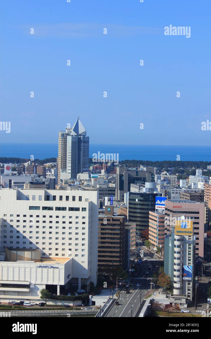 Bandai Bridge and city of Niigata Stock Photo - Alamy