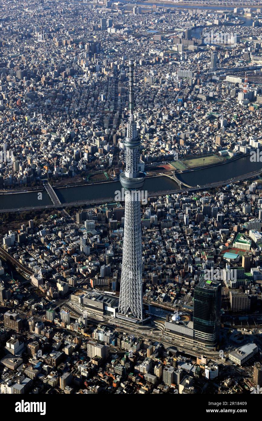 Aerial view of Tokyo sky tree Stock Photo - Alamy