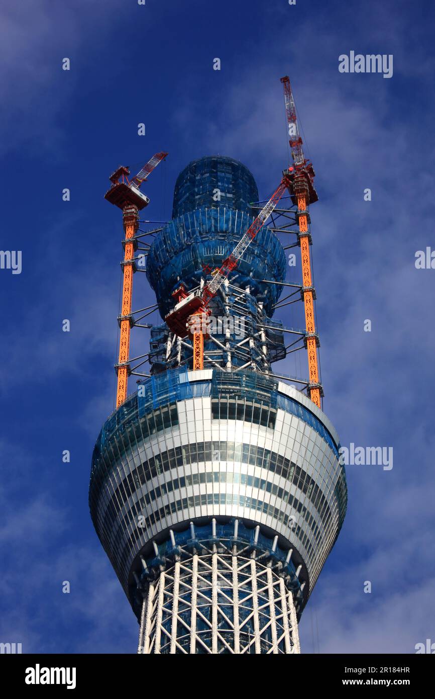 From the observation deck of the Tokyo sky tree at the top Stock Photo ...