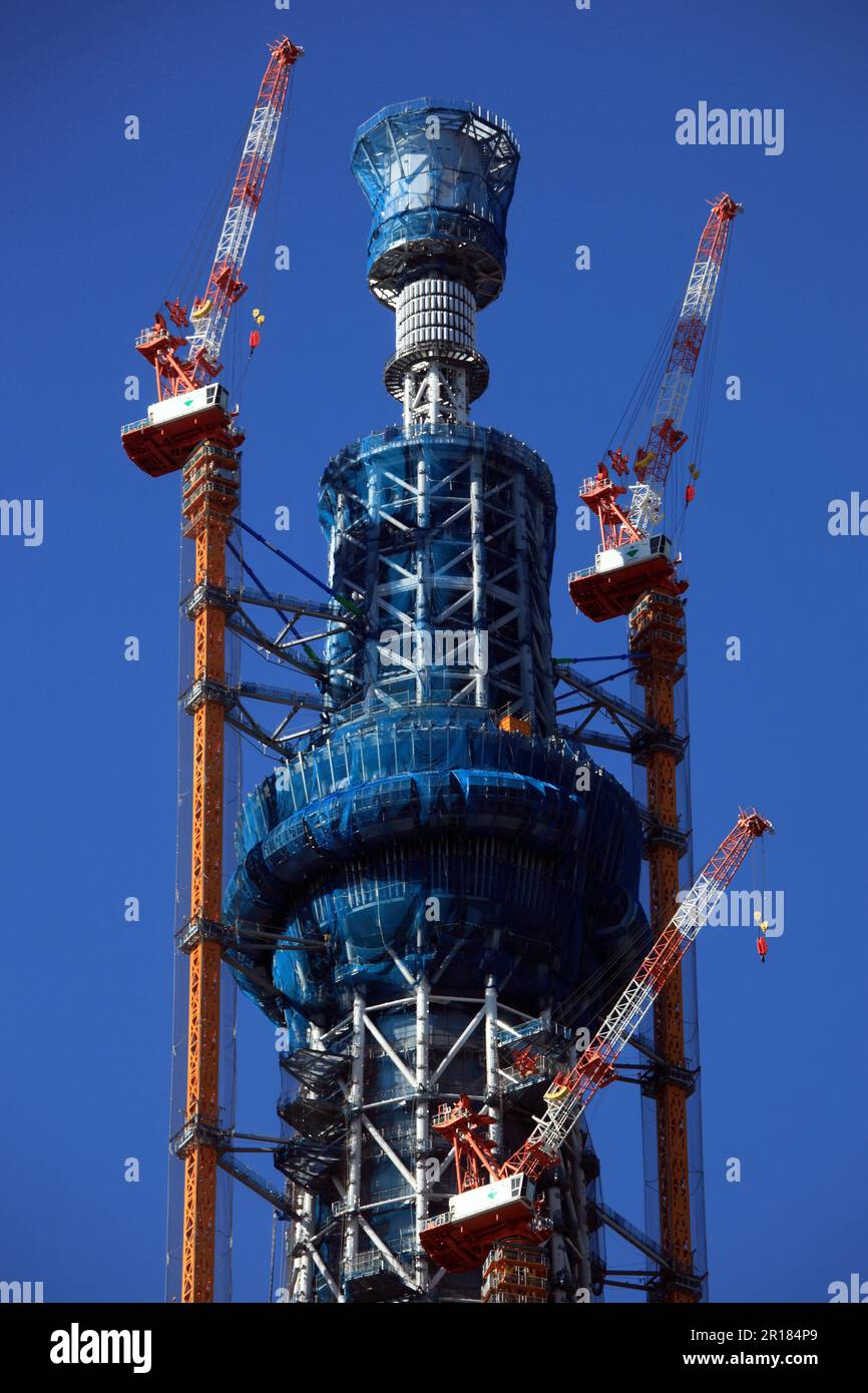 From the observation deck of the Tokyo sky tree at the top Stock Photo ...