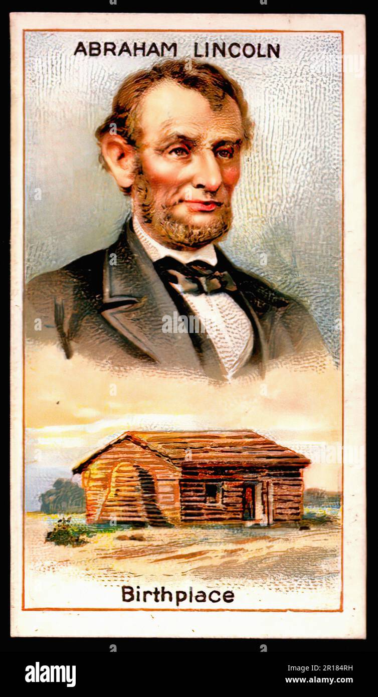 Abraham Lincoln - Vintage Cigarette Card 01 Stock Photo - Alamy