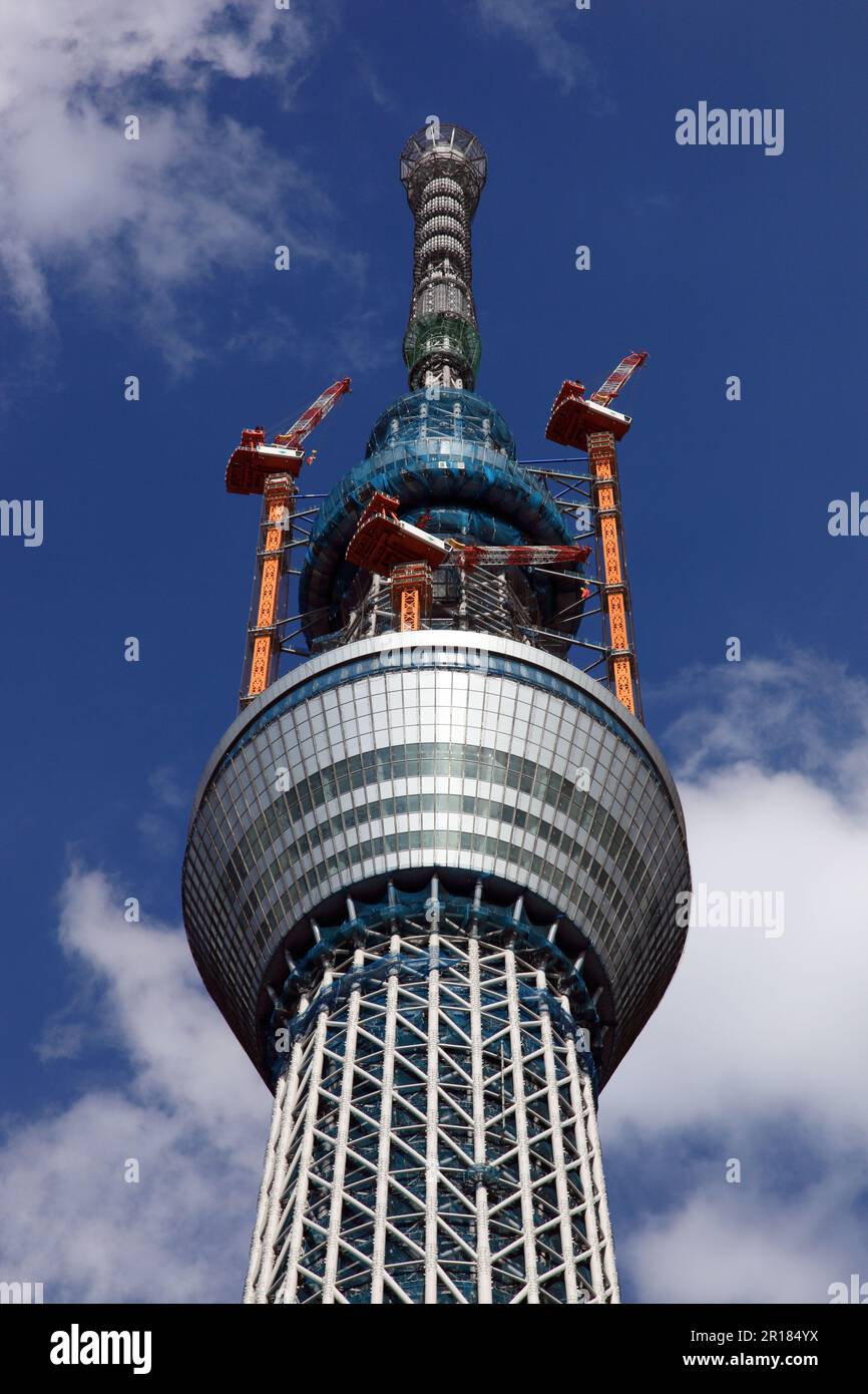 From the observation deck of the Tokyo sky tree at the top Stock Photo ...