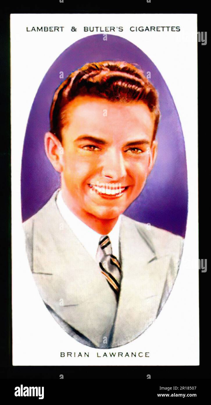 Brian Lawrance - Vintage Cigarette Card Stock Photo - Alamy