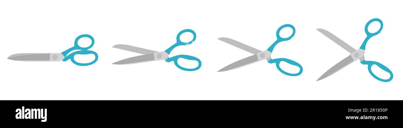 Scissors icons set. Isolated cutting scissors. Pictogram of scissor ...
