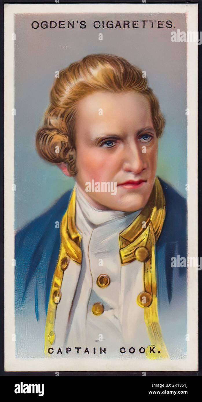 Captain Cook - Vintage Cigarette Card Stock Photo - Alamy