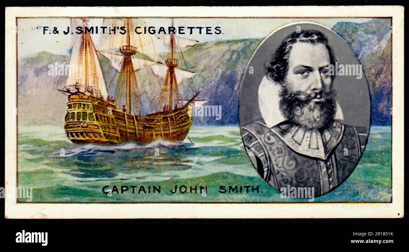 Captain John Smith - Vintage Cigarette Card Stock Photo - Alamy