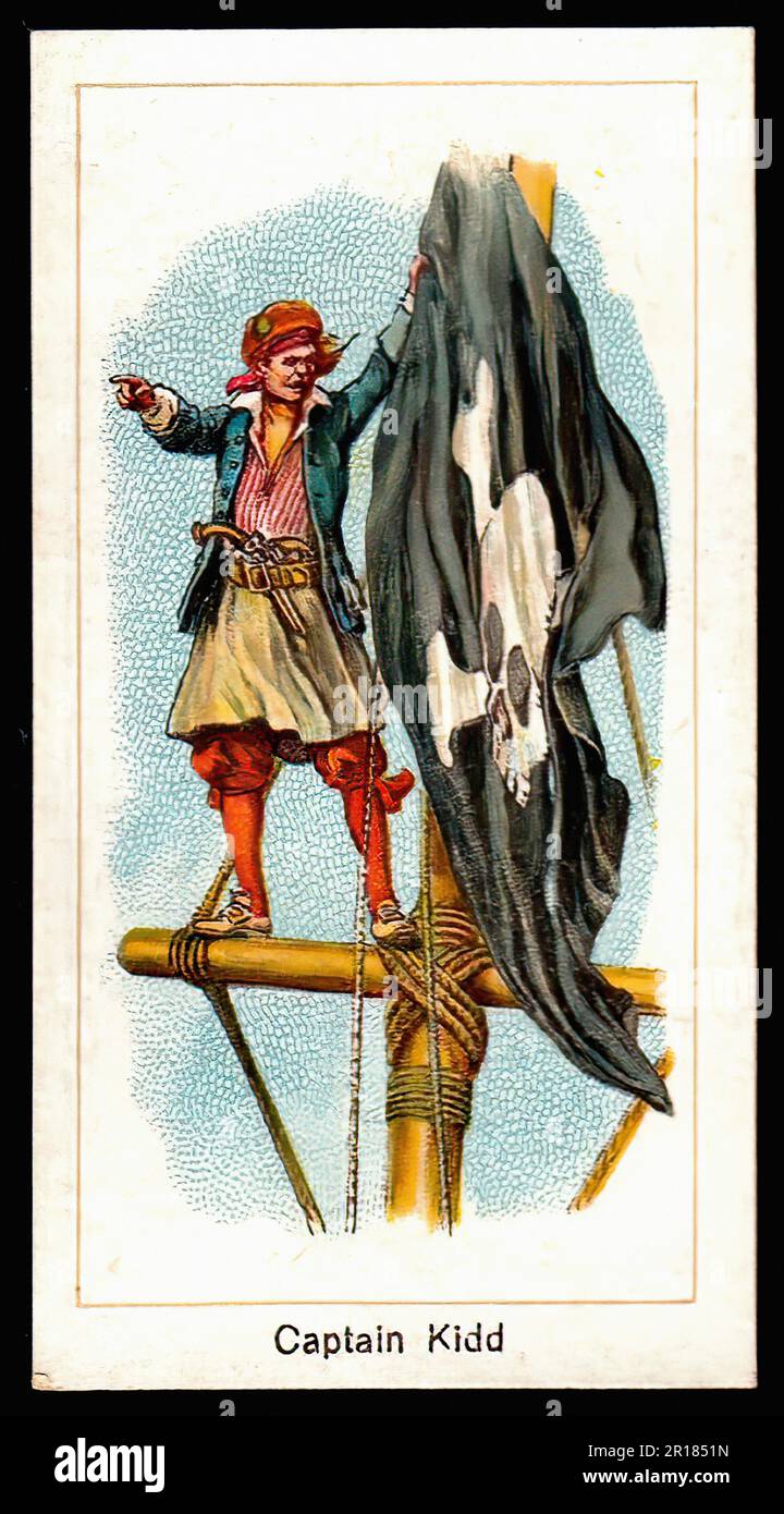 Captain Kidd Pirate - Vintage Cigarette Card Stock Photo - Alamy