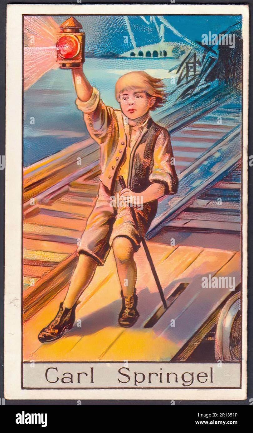 Carl Springel - Vintage Cigarette Card Stock Photo - Alamy