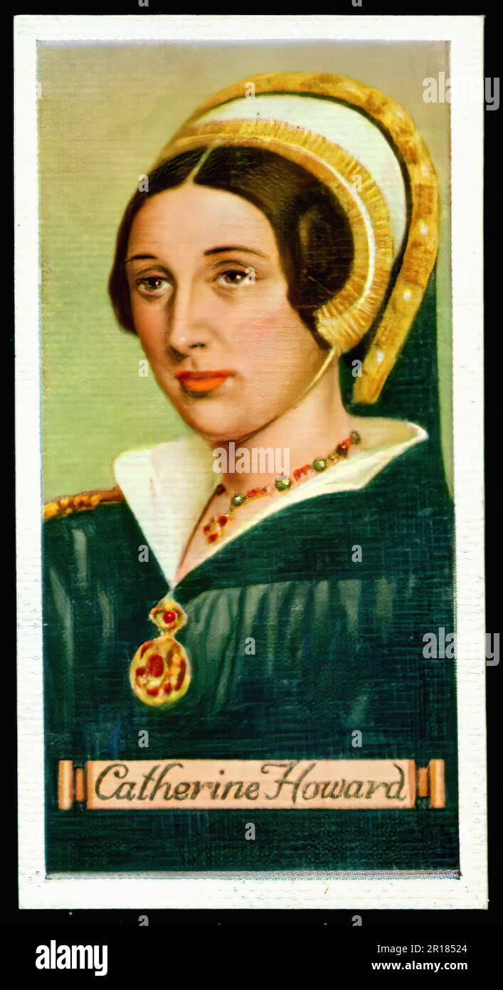 Catherine Howard - Vintage Cigarette Card Stock Photo - Alamy