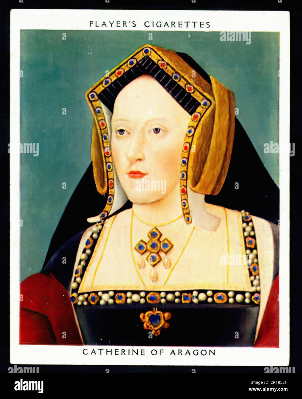Catherine of Aragon - Vintage Cigarette Card 01 Stock Photo - Alamy