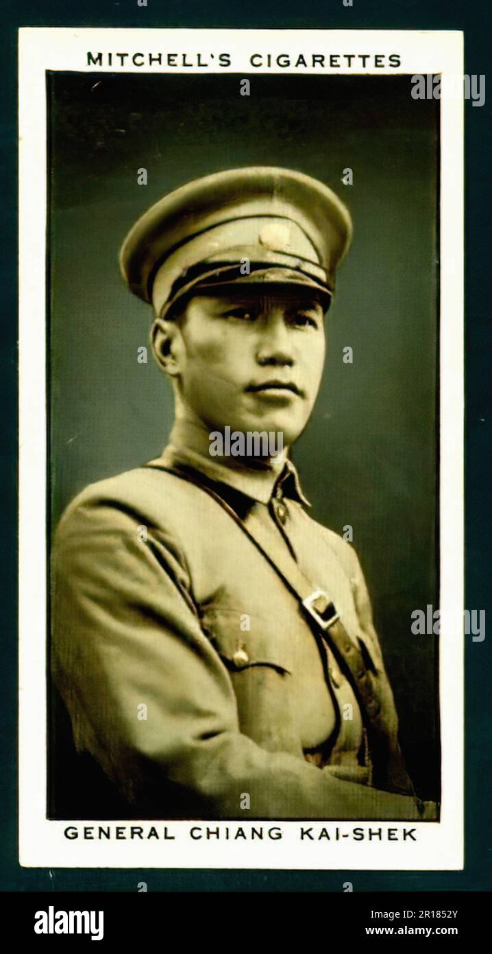 Chiang Kai-Shek - Vintage Cigarette Card Stock Photo - Alamy