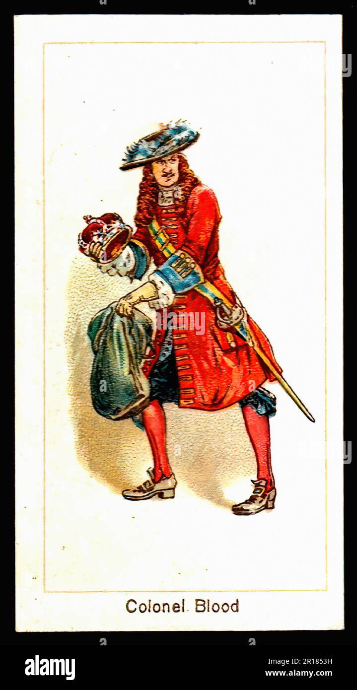 Colonel Blood - Vintage Cigarette Card Stock Photo - Alamy