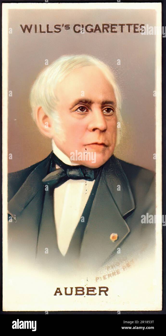 Composer Daniel Auber - Vintage Cigarette Card Stock Photo - Alamy