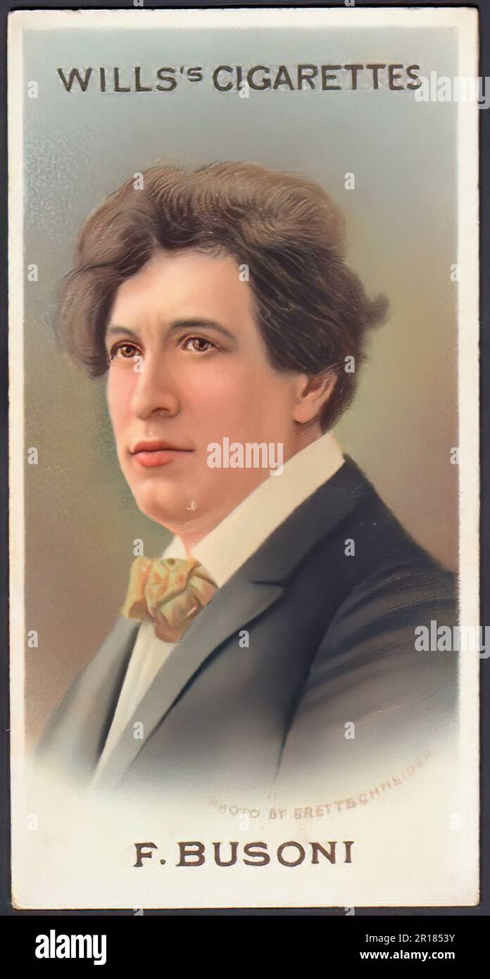 Composer Ferruccio Busoni - Vintage Cigarette Card Stock Photo - Alamy