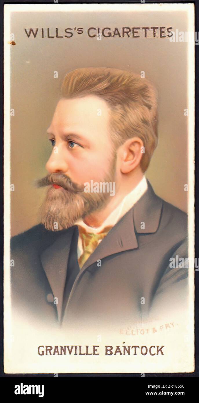 Composer Granville Bantock - Vintage Cigarette Card Stock Photo - Alamy